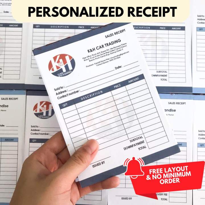 Personalized Receipt | Sales Receipt | Lazada PH