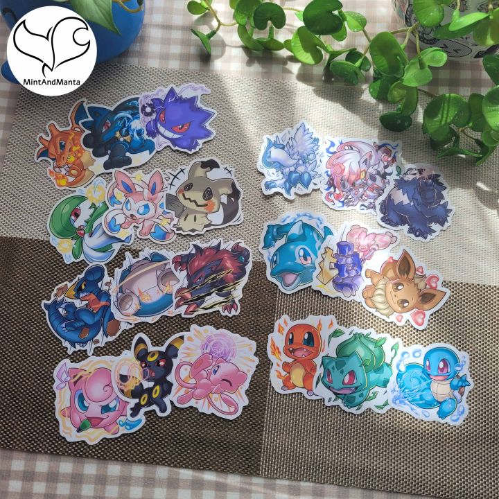 Pokemon Chibi Waterproof Vinyl Stickers | Charizard, Gardevoir, Gengar ...