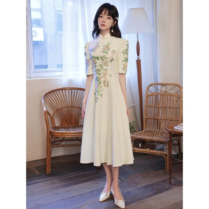 EAGLELY Traditional Chinese Bridal Cheongsam Women Evening Dress ...