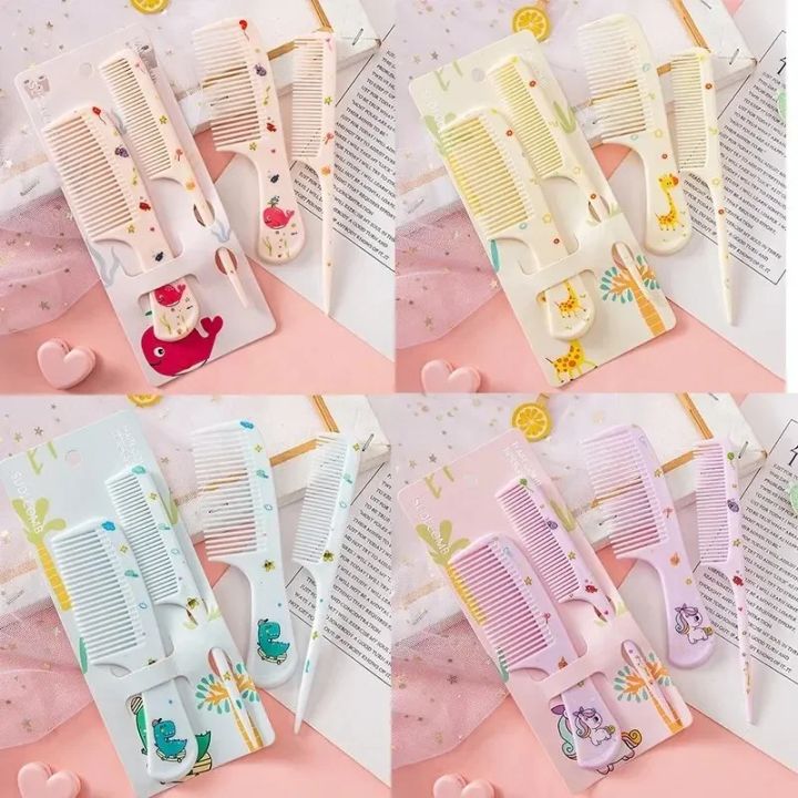 Cute Portable Anti-Static Plastic Hairdressing Comb Hairdressing 2Pcs ...