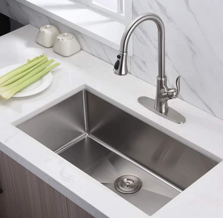 UNDERMOUNT Kitchen sink 304 stainless 3mm kapal Nano black matte ...