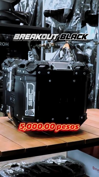 SEC Alloy Top Box 45L Velocity Safari BreakOut w Back Rest Aluminum ...