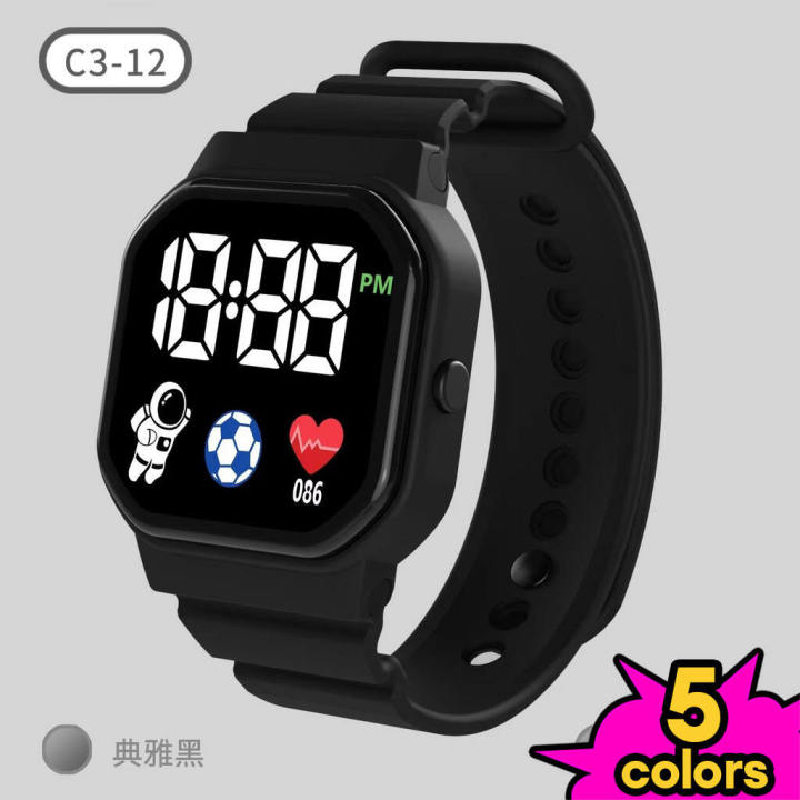universal Macaron Color Waterproof Smart Watch Unisex Student Sport ...