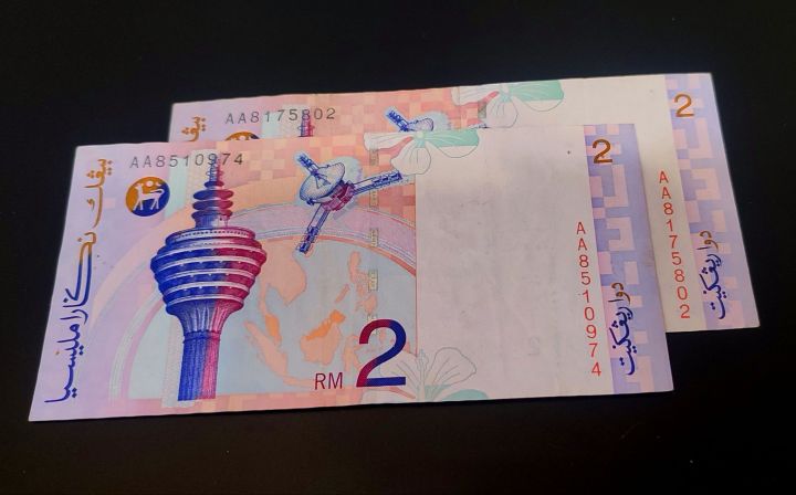 BANKNOTE MALAYSIA RM2 SERIES 8(1997-1998)AA First Prefix | Lazada