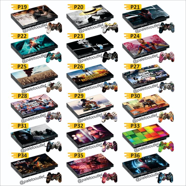 garskin stiker ps2 slim dan fat custom desain bebas | Lazada Indonesia