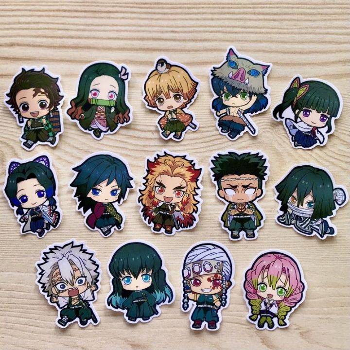[SET] Demon Slayer Chibi Waterproof Vinyl Stickers for Aquaflask ...