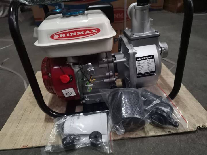 SHINMAX GASOLINE WATER PUMP 2x2 6.5HP (FREE 1pc HOSE CONNECTOR 2inches ...