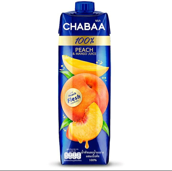 ชบา น้ำพีชผสมมะม่วง100% Chabaa 100% Peach & Mango Juice 1000ml | Lazada.co.th