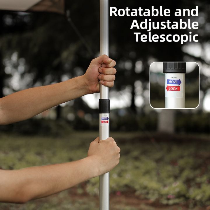 Aluminum Extendable Adjustable Tent Pole with Lightning Protector 230cm ...