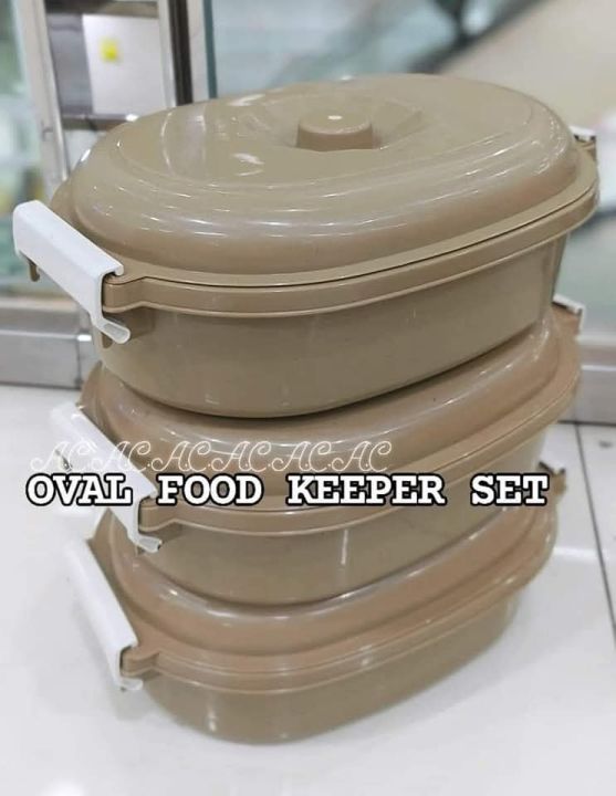 OVAL FOOD KEEPER SET W/LOCK 3PCS | Lazada PH