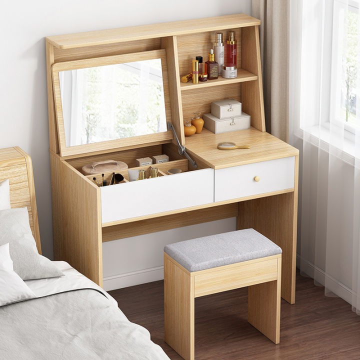 Ghế Ngồi Bàn Làm Việc, Bàn Trang Điểm Gỗ Mặt Đệm Dày Êm Ái HAJI Đa Năng ...