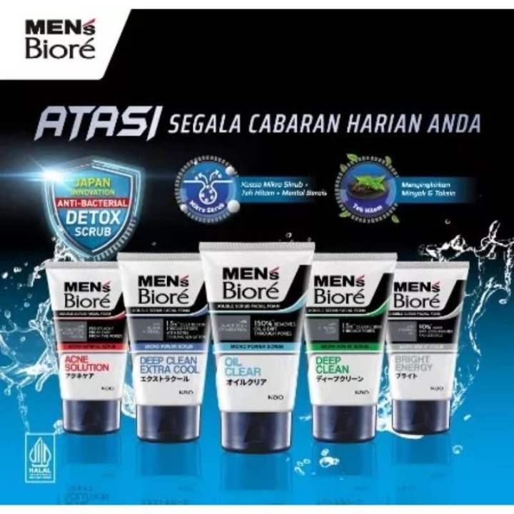 Men's Biore Double Scrub Facial Foam 100g | Lazada