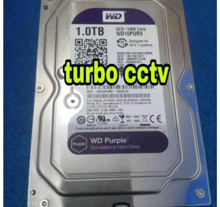 WD Purple 1TB - HD Hardisk Internal 3.5" For CCTV Surveillance | Lazada ...