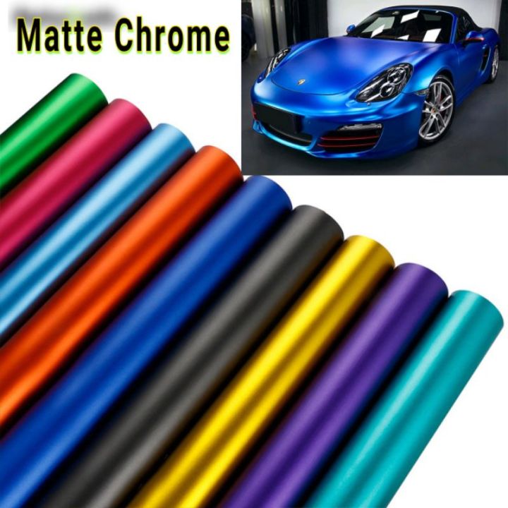 Matt Chrome Satin Car Wrapping Vinyl 152cm x 100cm Car Sticker/Kereta ...