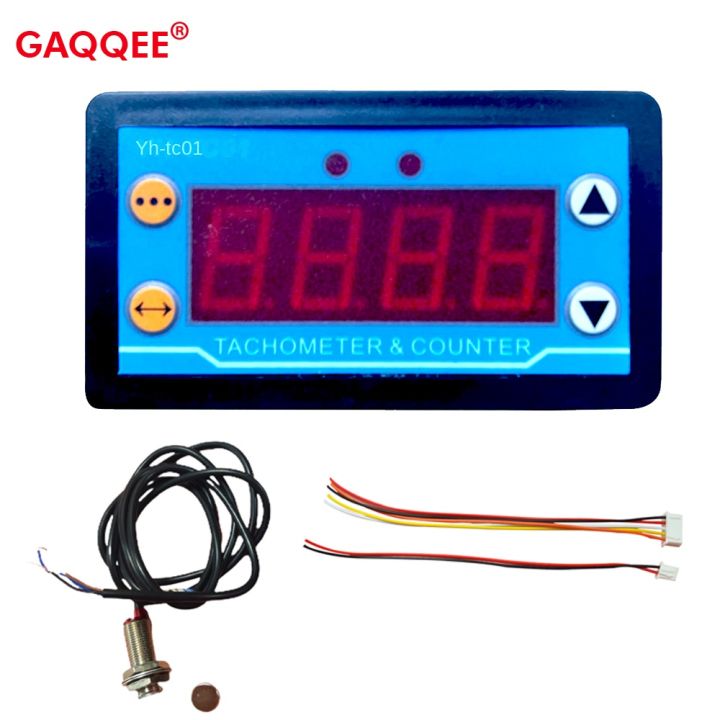 30-80000 RPM Speed Meter 4 Digit LED Counters Tachometer DC 9-24V 5A ...