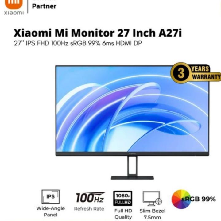Xiaomi Mi Monitor 27" Inch A27i IPS 100Hz Full HD | Lazada Indonesia