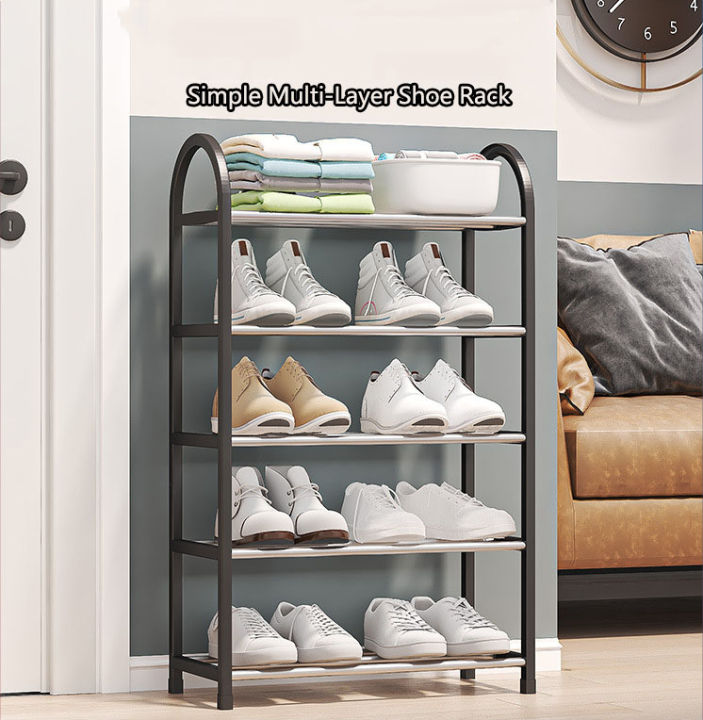 4 layer 5 layer plastic metal simple round shoe rack shoe cabinet ...