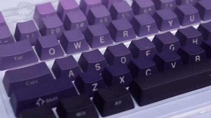 WOMIER 136 Keys Side Print Gradient Purple Shine Through Backlit Double ...