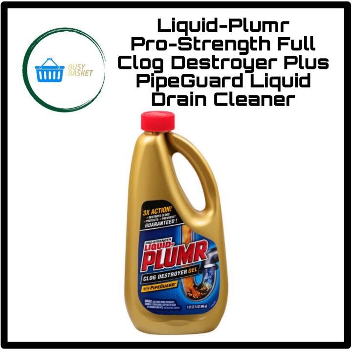 Liquid-Plumr Pro-Strength Full Clog Destroyer Plus PipeGuard Liquid ...