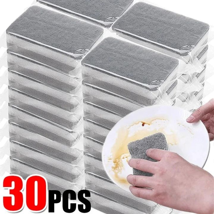 30Pcs Three Layers Cleaning Sponges Reusable Pan Pot Dishwashing ...