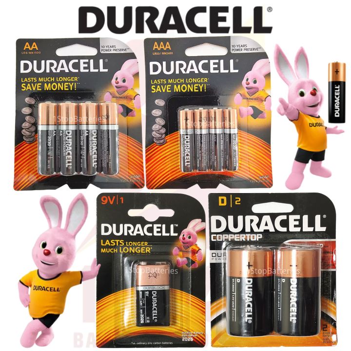 DURACELL Alkaline Battery AA / AAA / 9V / D | Lazada