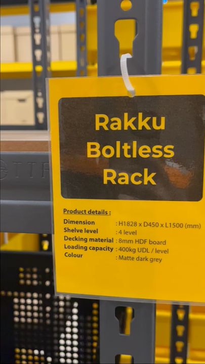 TTF Rack™ RAKKU RACK /Height 152-244cm Dark Grey /Boltless Rack ...