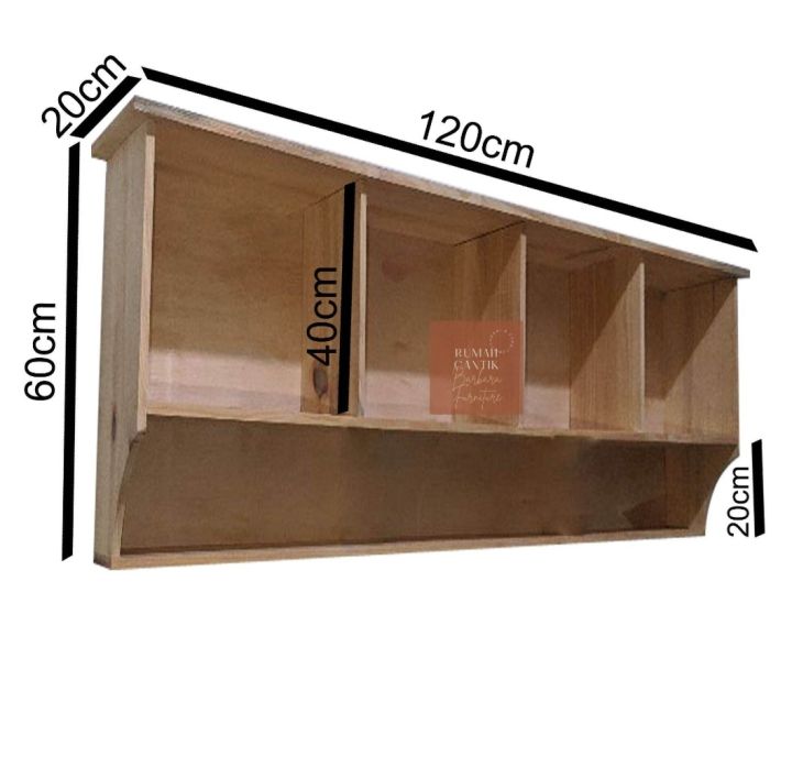 RAK BUMBU 120X60 CM RAK DAPUR RAK DINDING AMBALAN LEMARI MINIMALIS ...