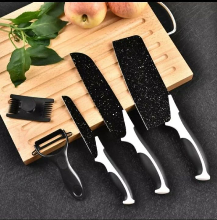 pisau set 5in1 warna hitam | Lazada Indonesia
