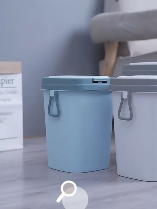 Tempat Sampah Kamar Kotak Tertutup Tong Dapur Kamar Keranjang Plastik