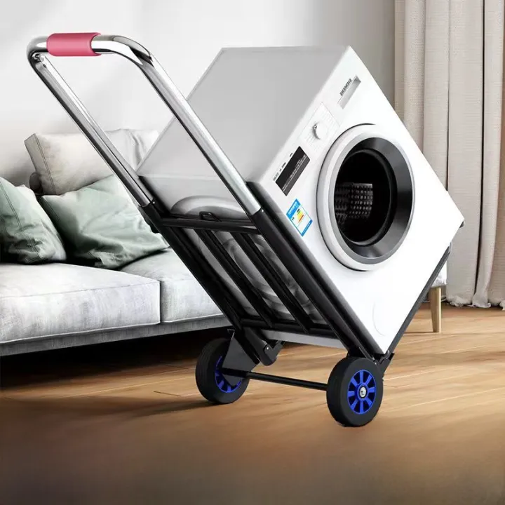 Portable Folding Hand-Pulled Shopping Cart Lightweight Vegetable Buying ...