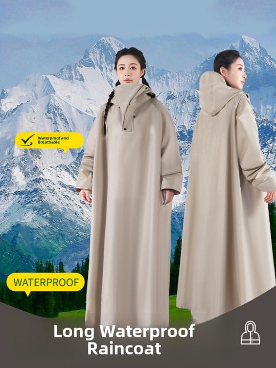 abeso | Waterproof Windproof Breathable Raincoat for Adult Women Long Style Separable for E-bike ...