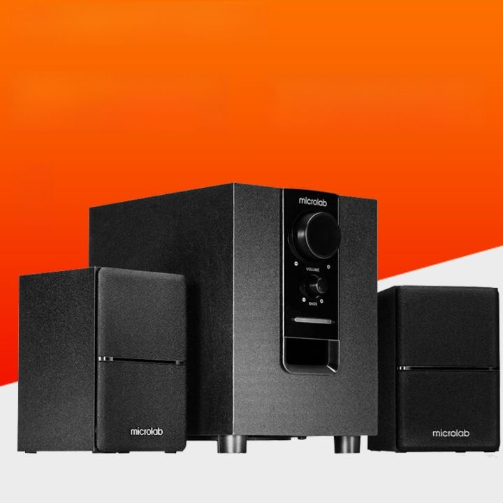 Microlab M100 Desktop Computer Bluetooth Speaker 2.1 Channel Wooden ...