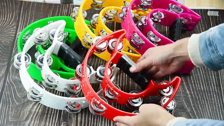 Tamborin Kecrekan Tamborine Gereja Tambourine Instrumen Double Ring ...
