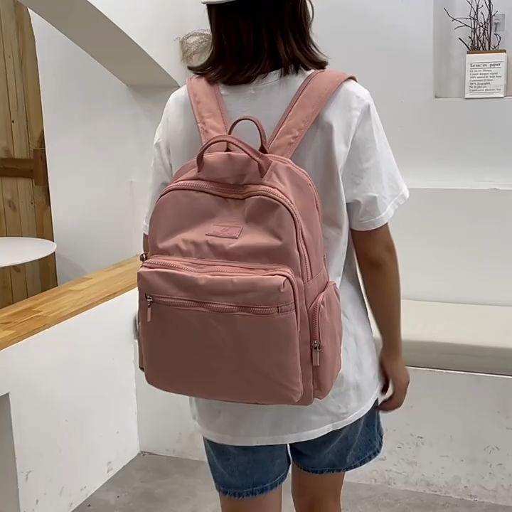 [ECOGROW] COLORFUL FOX Ready Stock Crinkled Nylon Laptop Backpack ...