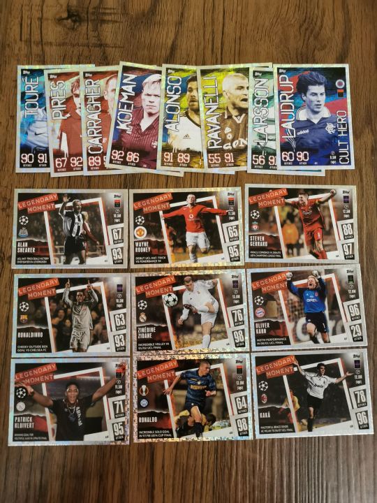 Topps Match Attax UCL 2023/24 Cult Hero & Legendary Moment Shiny Cards ...