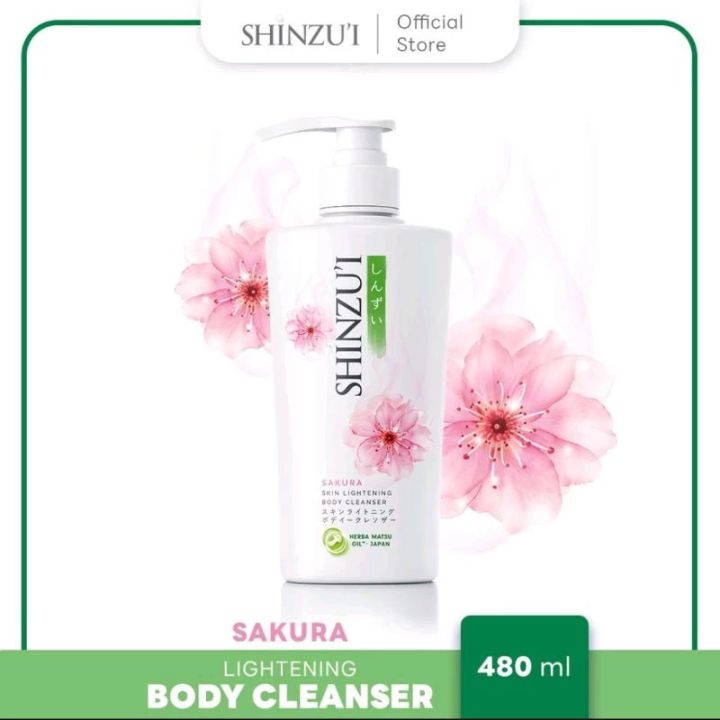 Sabun cair SHINZUI SAKURA Body cleanser Skin Lightening Btl 480 ML / Sabun mandi cair SHINZUI ...