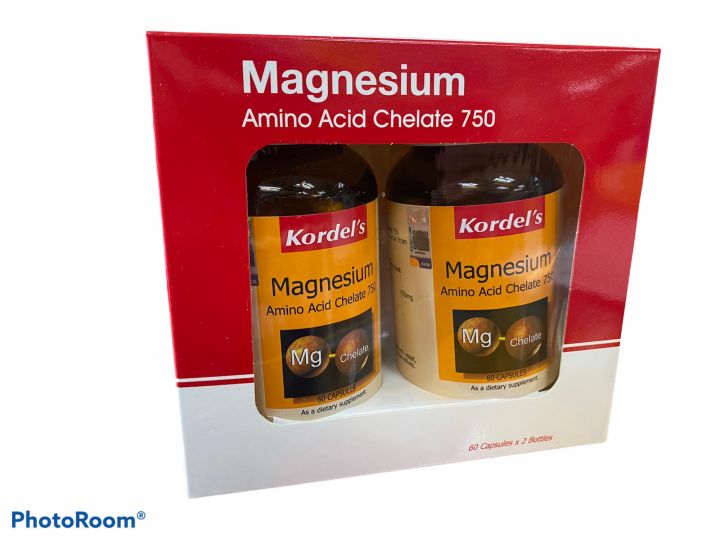 Kordel’s Magnesium Amino Acid Chelate 750mg Caps Helps Maintain Healthy ...