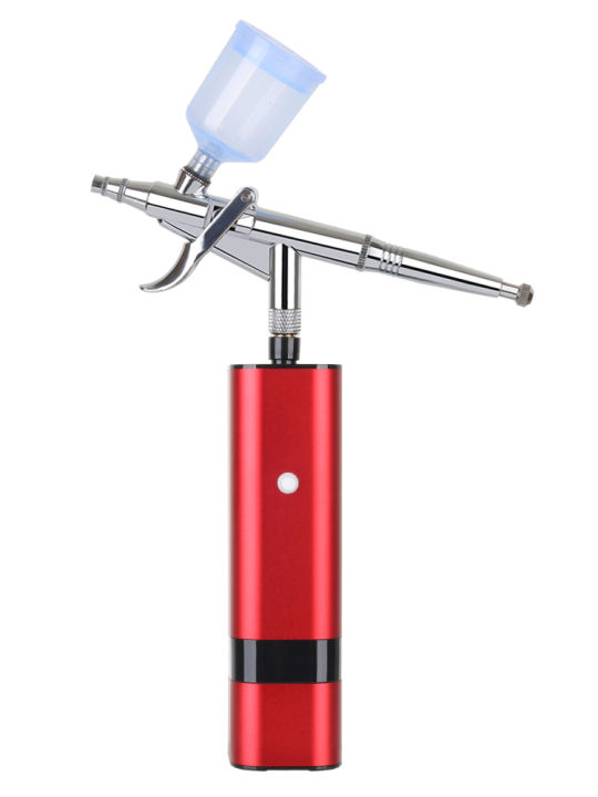 Hand-held double-acting mini air compressor air brush set, with 0.2mm-0 ...