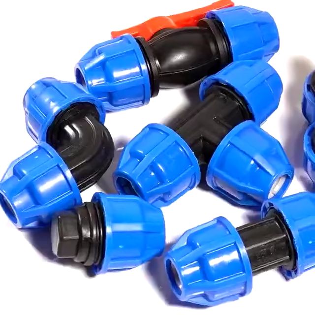 COD PE compression fittings 1/2" 3/4" 1" PVC fittings for plumbing ...