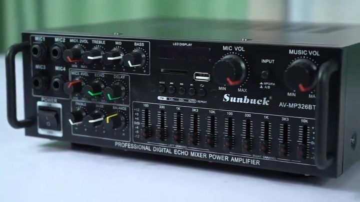 Original Sunbuck 220V 2000W 326BT Home Stereo Audio Amplifier Bluetooth 2CH EQ Wireless Stereo ...