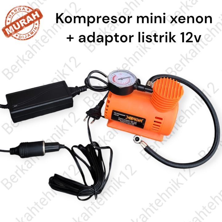 Paket compressor Mini Power Listrik 12v kompresor mini Plus adaptor 12v ...