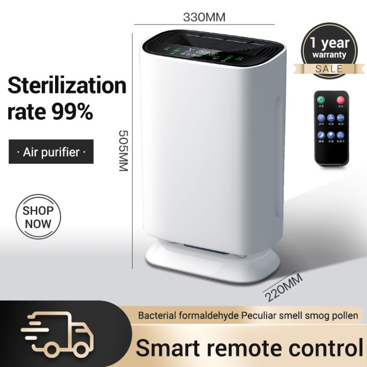 Air purifier LCD display HEPA high efficiency filter household ...