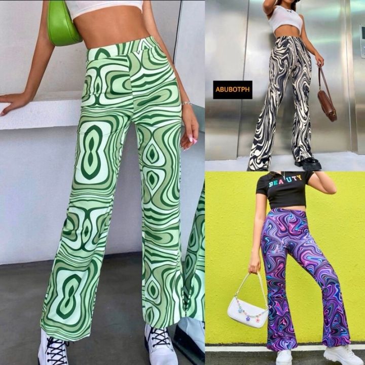 MARBLE Y2k Fit and Flare Trend Colorful Pants | Lazada PH