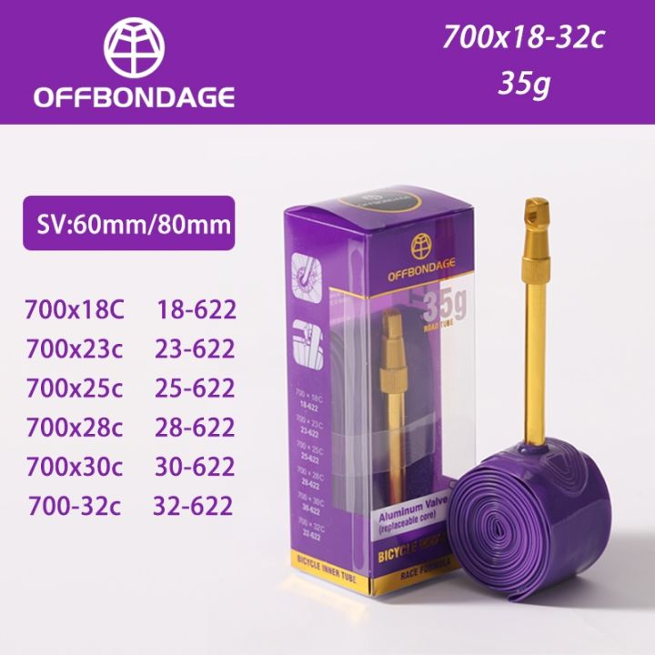 OFFBONDAGE 700C Road Bicycle Ultralight Inner Tube Material Tire 60 ...