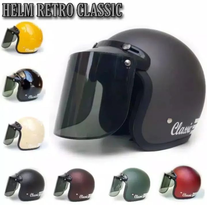 helm bogo retro dewasa bogo garis classic | Lazada Indonesia