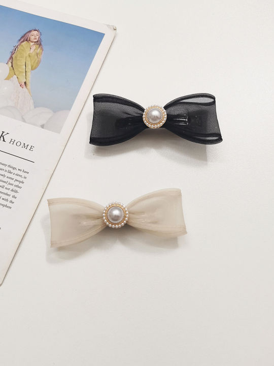 New 2025 High-End Mesh Hair Accessories Hair Clips Butterfly Knot Hair ...