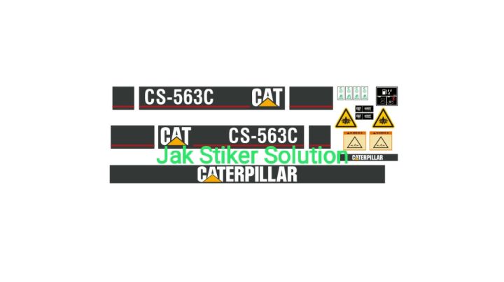Stiker Cat CS-563C Sticker Alat Berat Vibro Compactor | Lazada Indonesia