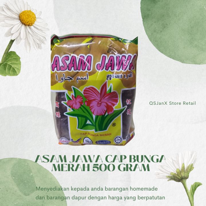 🔥 Asam Jawa / Tamarind Cap Bunga Merah 500g 💯 Halal 🔥 | Lazada