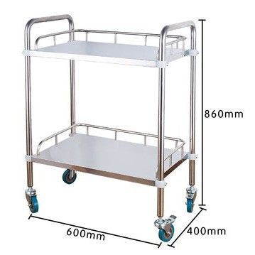 *ship from m'sia* 2 Tier Instrument Trolley Stainless Steel 2 Tier ...