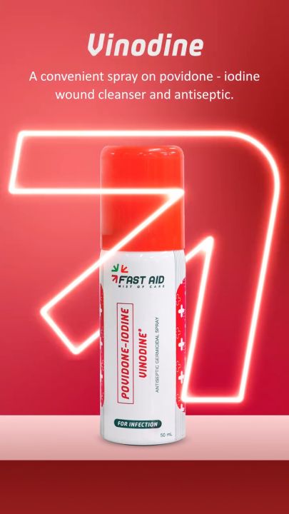 VINODINE (POVIDONE-IODINE) TOPICAL ANTISEPTIC SPRAY 50ML | Lazada PH